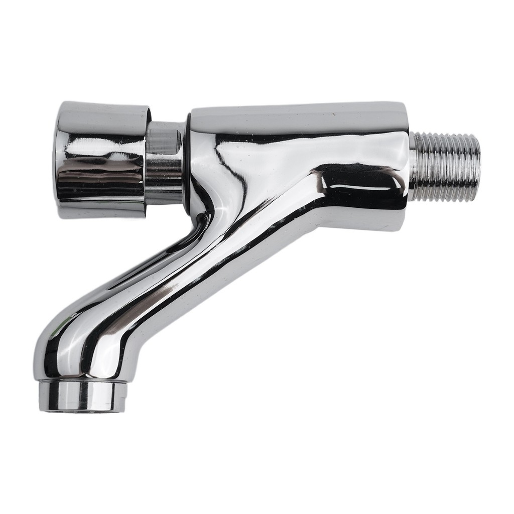 Bathroom Self Closing Tap Basin Push Wall Faucet Delay Single Lever ...