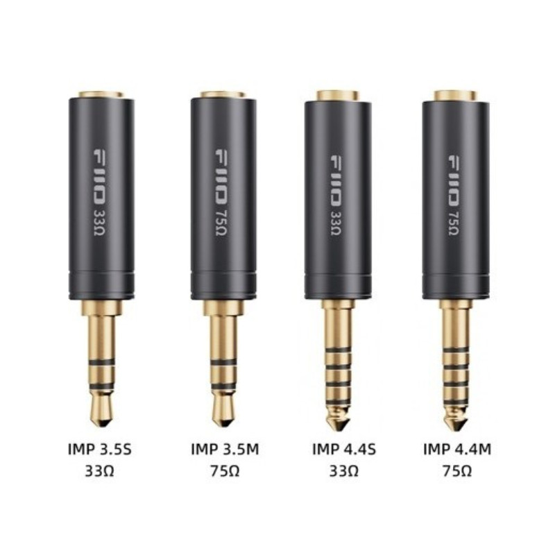 FiiO Impedance Adapter: Dual Impedance 3.5mm/4.4mm Plugs, 33/75 Ohms ...