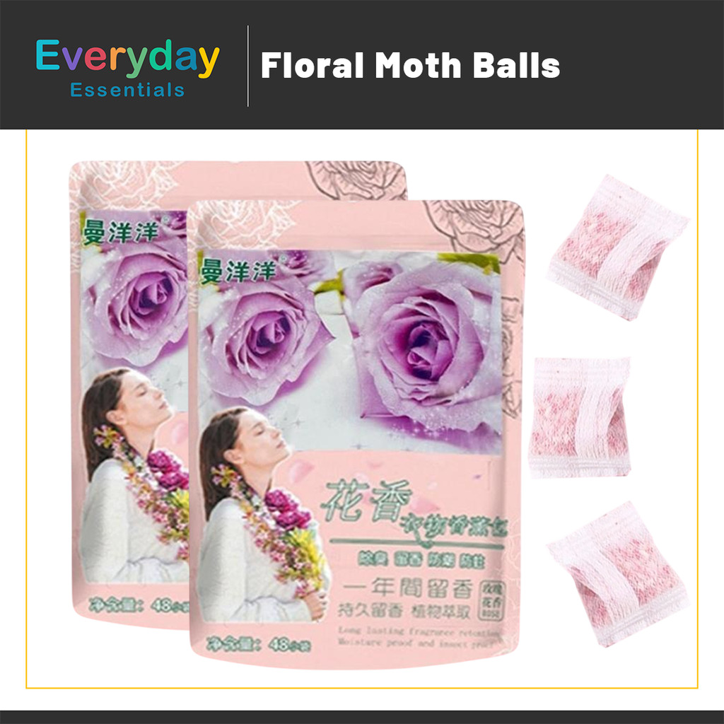 【E.E】Rose Scent Moth Balls Cabinet Pest Control Anti-Mold Mothballs ...