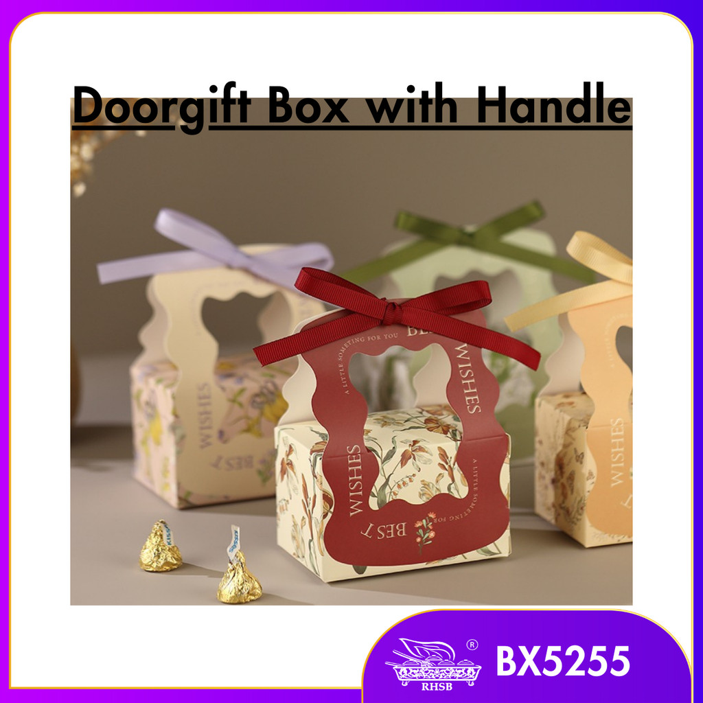 10PCS DOORGIFT BOX/ WEDDING BOX/ GOODIES BOX/KOTAK KAHWIN/FLORAL ...