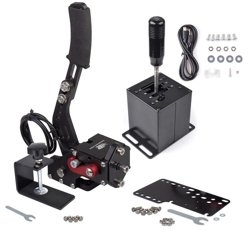 PC Racing Game USB Handbrake with H Gear Shifter Suit For Logitech G27 ...