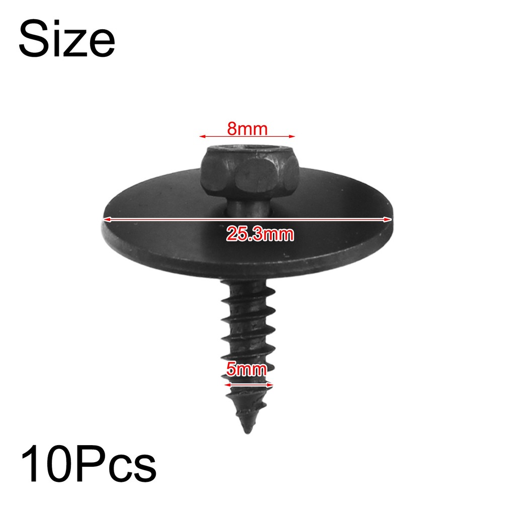 [BTSL] 10x 8mm Hex Screw For Mercedes Undercar Shield Sheet Metal Screw ...