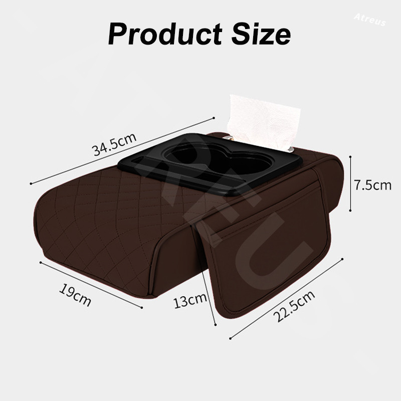 Mercedes Benz AMG Leather Car Armrest Pad Central Armrest Storage Box ...