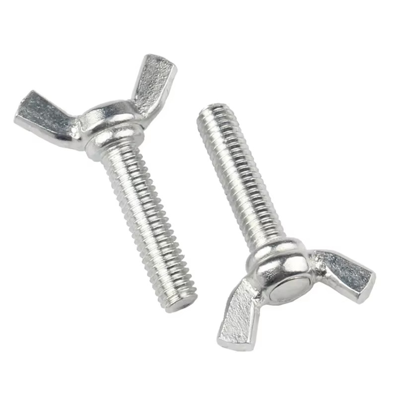 M4 M5 M6 M8 M10 Carbon Steel White Zinc Butterfly Bolt Wing Bolt Thumb ...