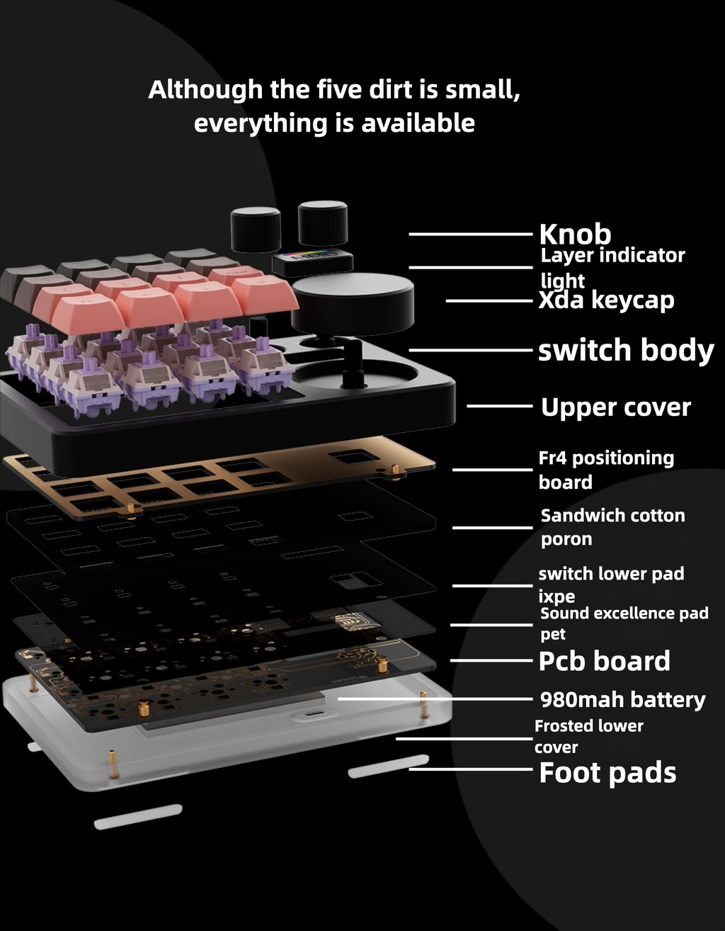 MMD KM16Pro Tri-mode CNC Aluminum Mechanical Keypad Bluetooth wireless ...