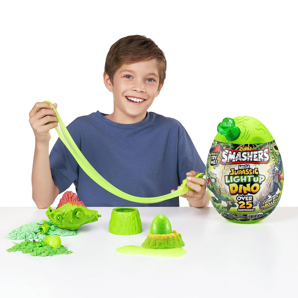 ZURU Smashers Mini Mega Jurassic Lightup Dino Surprise Egg T-Rex ...