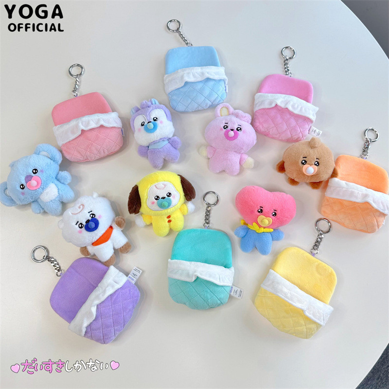 BTS BT21 Baby Sleeping Bag Series Plush Doll Cooky Koya RJ Mini Plush Keychains Bag Pendant Kids ...
