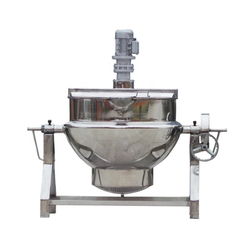 Factory price 500 liter steam double jacketed cooking kettle with mixer ...