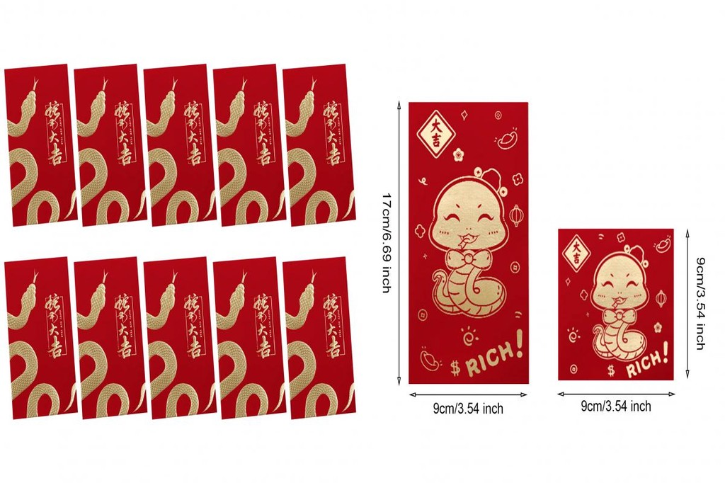 Traditional Chinese Envelope New Year Blessings Envelope 2025 Year of ...