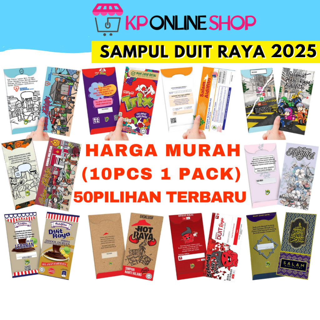 PART 3 Exclusive 10Pcs Sampul Raya Aidilfitri 2025 Sampul Duit Raya ...