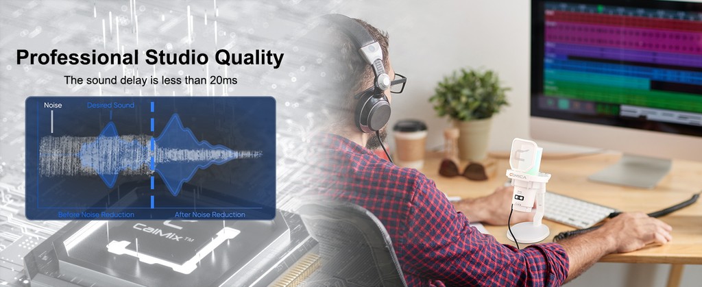 Comica Ejoy Uni PRO Wireless Condenser USB Microphone for PC Laptop ...