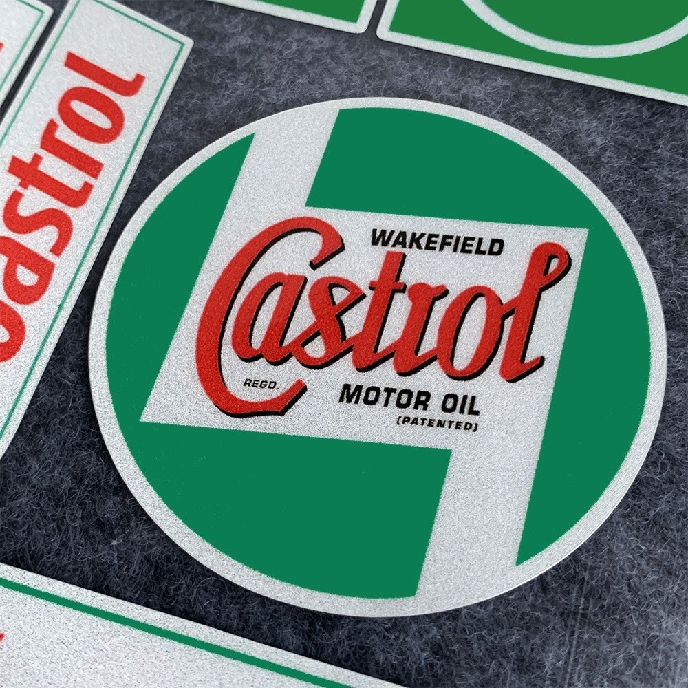 Castrol Racing Badge Car Motor Reflect Vinyl Waterproof Logo Sticker ...