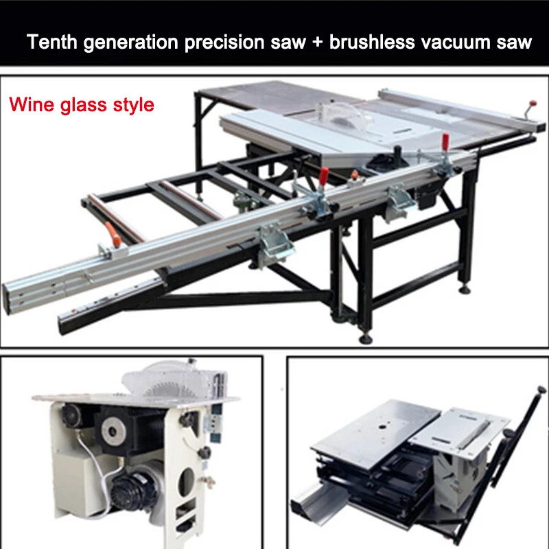 Multi-function Woodworking Push Table Saw Foldable Brushless Rocker Arm ...