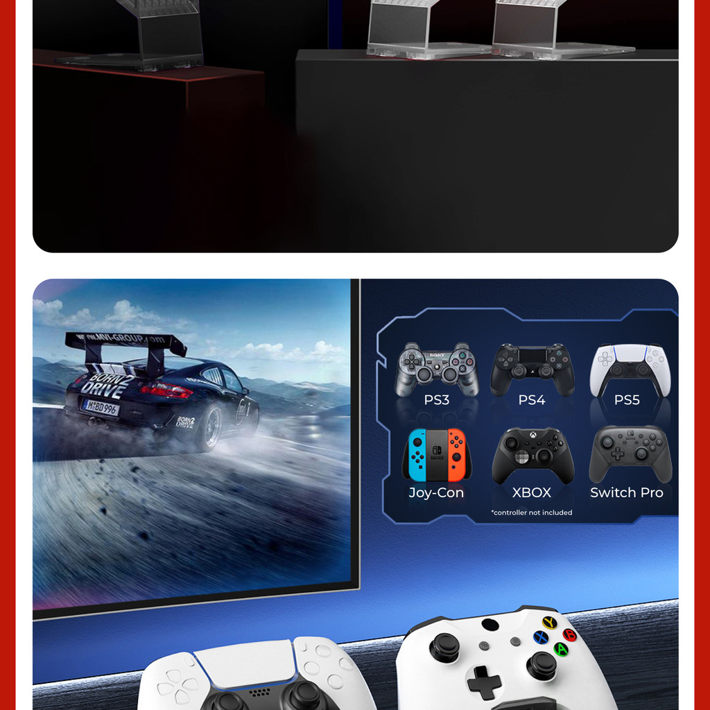 Gaming Controller Display Stand Gamepad Stand Dock Transparent Acrylic ...