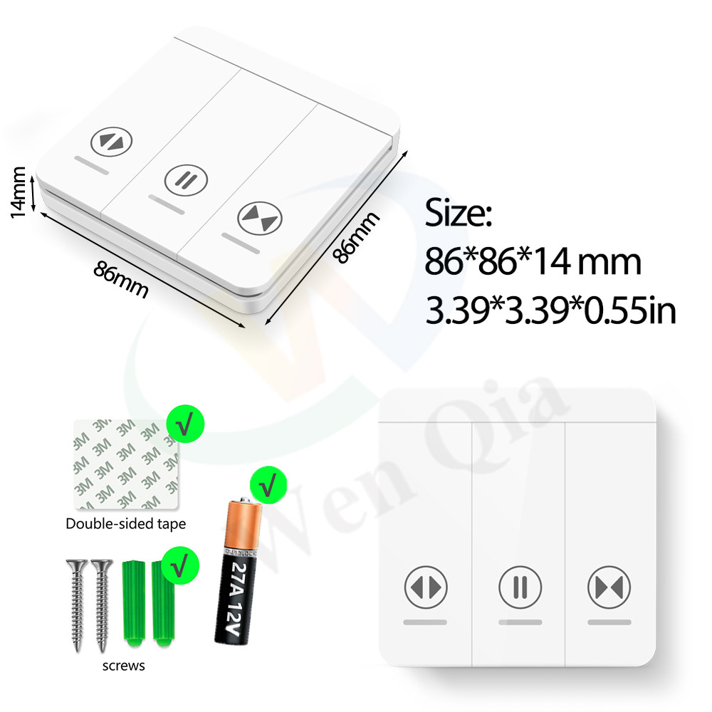 RF433Mhz Wireless Blind Electric Curtain Motor Switch Roller Shutter ...