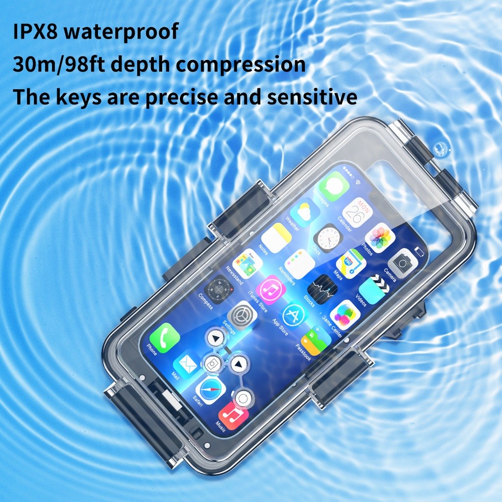 15M-30M Diving phone case black waterproof phone case for iPhone and ...