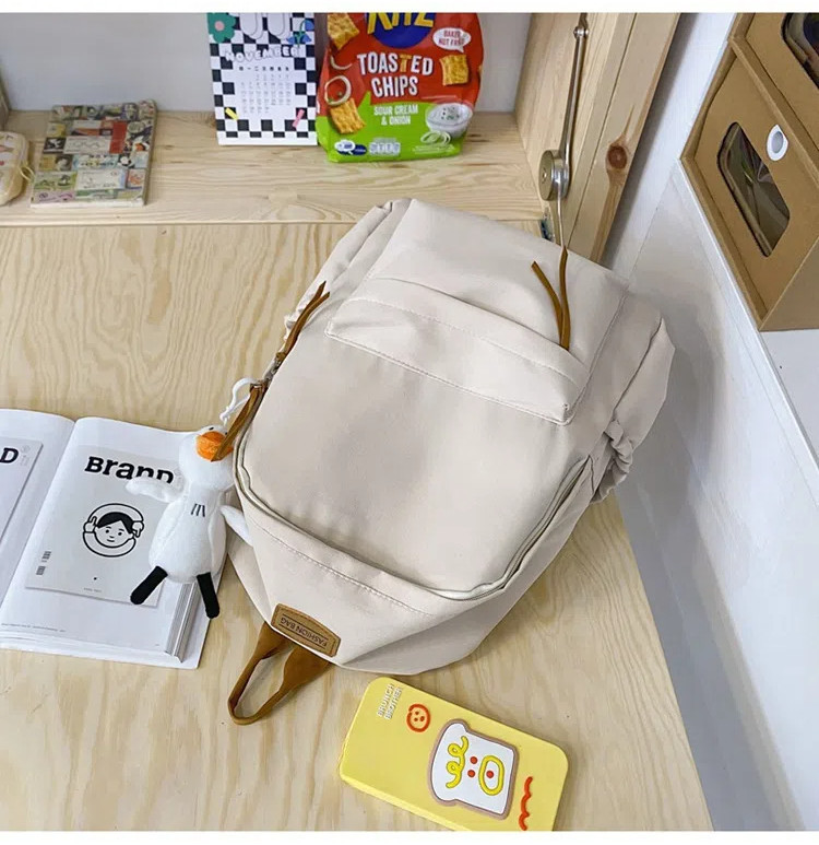 Trendy New Casual Travel Backpack for Women Solid Color Simple Design ...