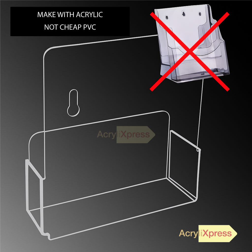 UMAKE Acrylic Ad Brochure Holder Rack Card Display, A4, A5, A6 Plastic ...
