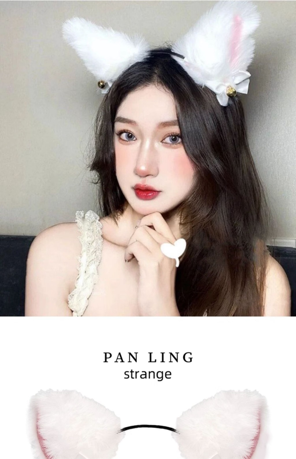 Bando Fesyen🎀 猫耳朵铃铛发箍 Cat Ears Headband With Bell 可爱毛绒猫咪头箍万圣节道具性头饰发 ...