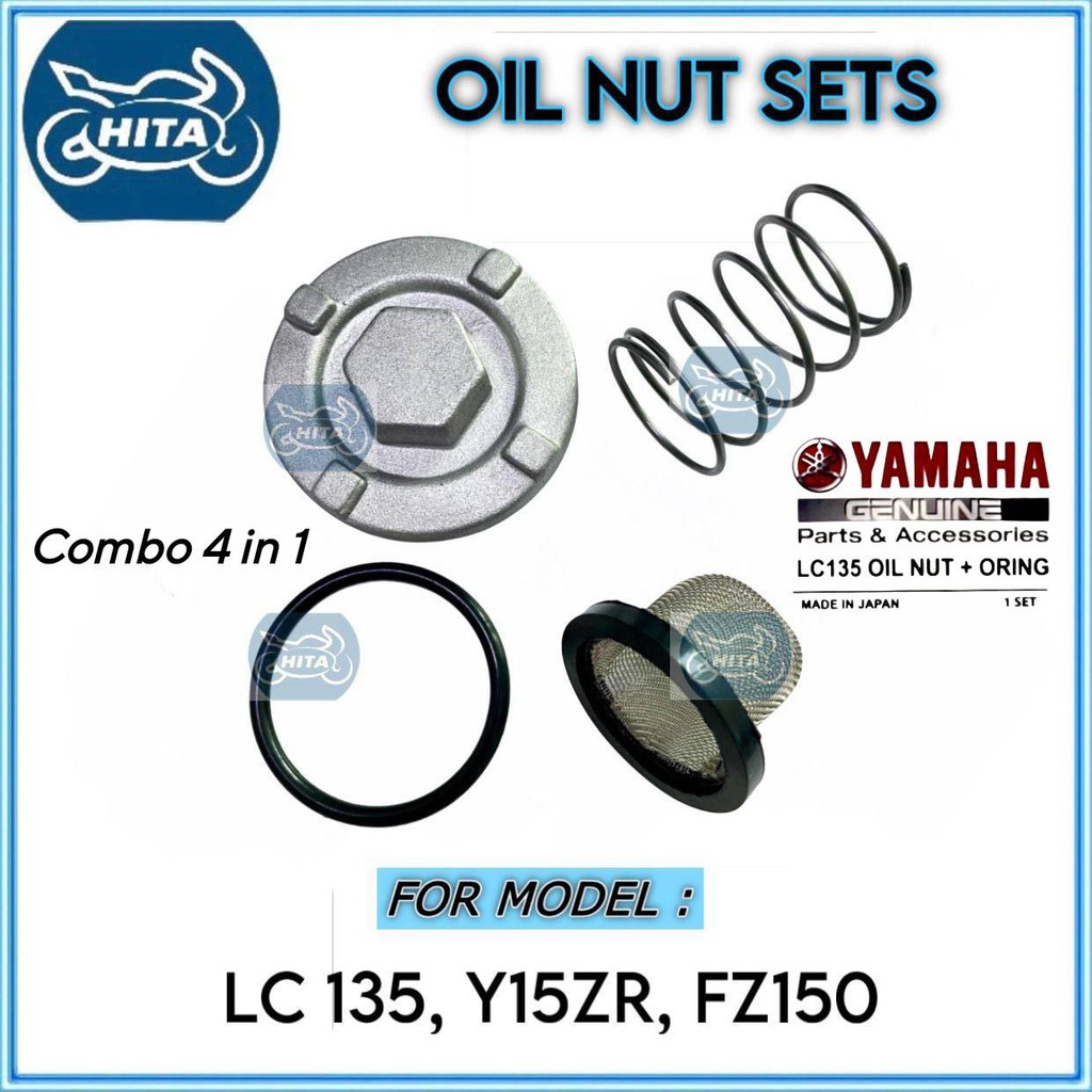 LC135 FZ150 Y15ZR OIL NUT SETS (PLUG DRAIN+OIL NUT SPRING+OIL NUT ...