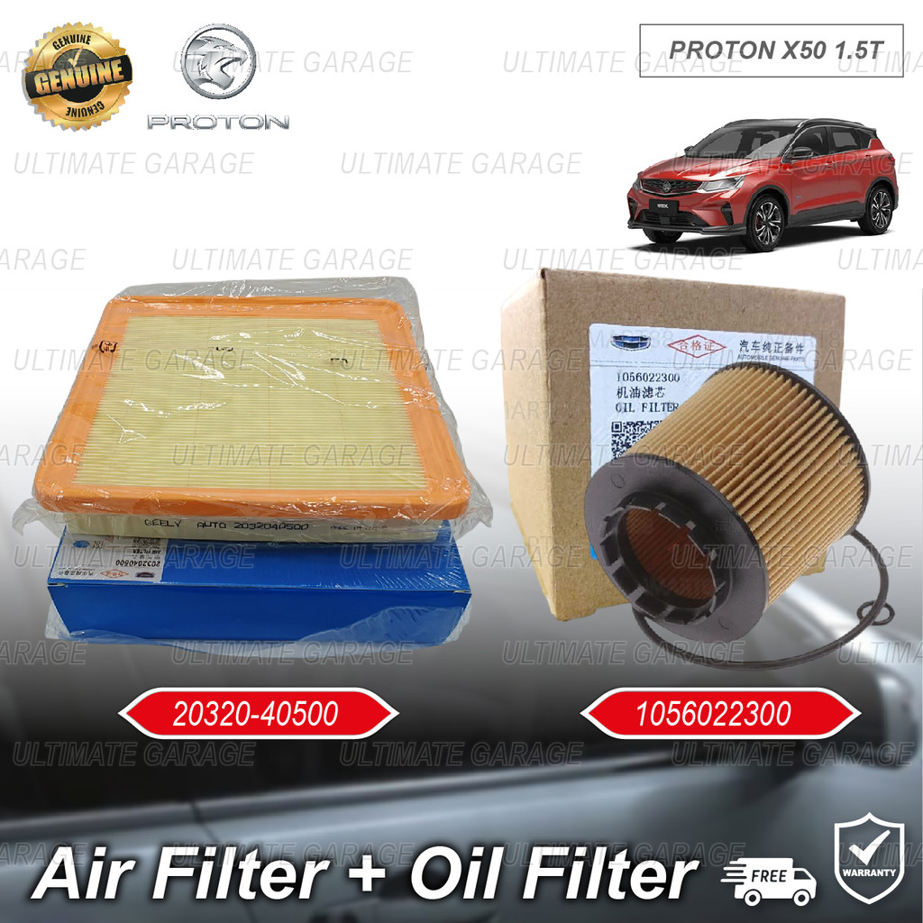 Proton X50 Oil Filter Air Filter Penapis Minyak Dan Penapis Udara ...