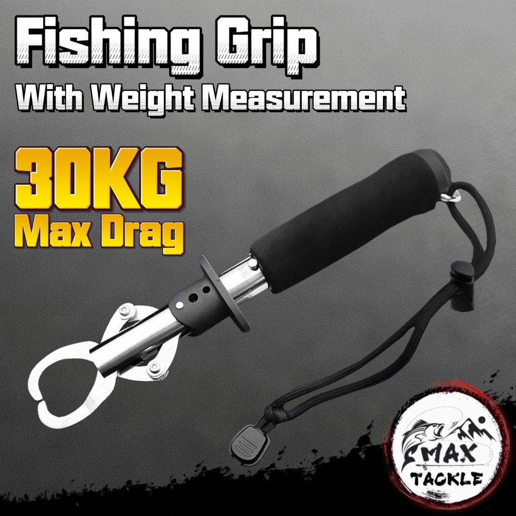 Fishing Grip with Weight Measurement 30KG Max Drag Stainless Steel ...