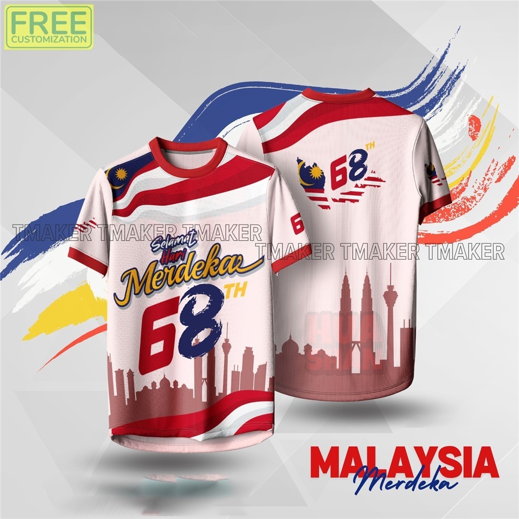 Malaysia 68th Merdeka 2025 Design Sublimation Jersey | baju merdeka ...