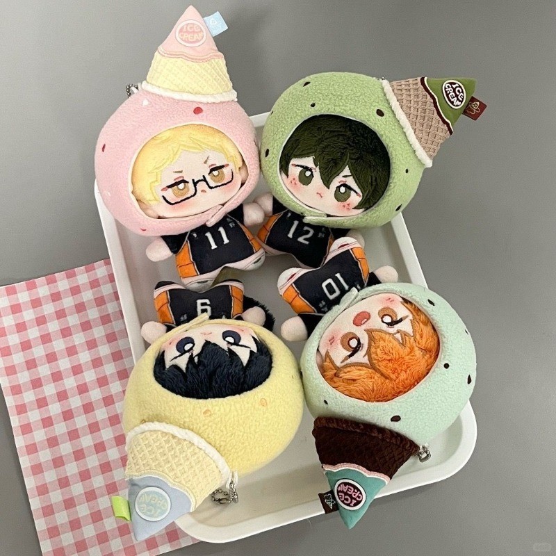 Haikyuu!! Fan-Made 10cm Printed Cotton Plush Doll Set – Tsukishima ...