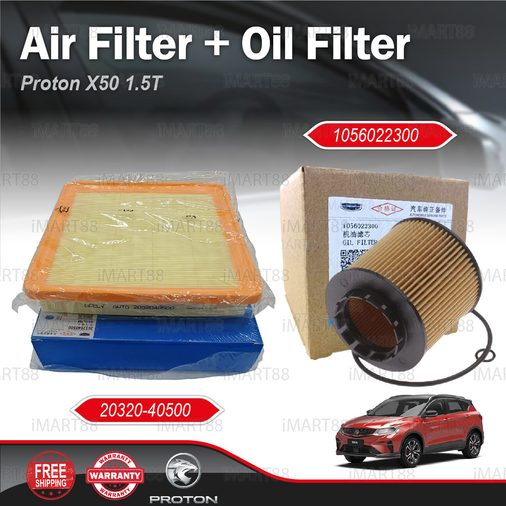 Proton X50 Oil Filter Air Filter Penapis Minyak Dan Penapis Udara ...