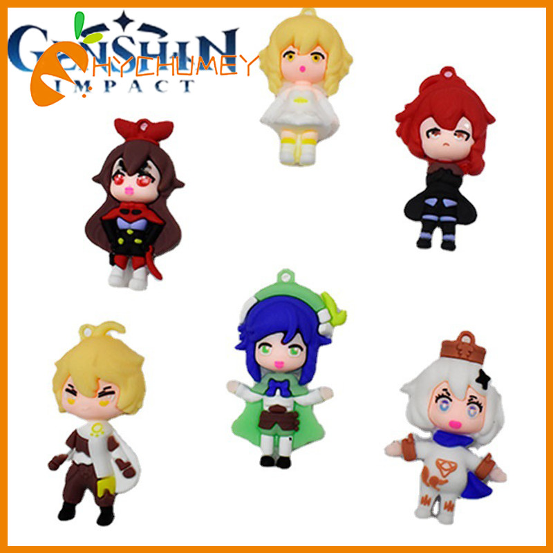 Genshin Impact Aether Diluc Lumine Venti Paimon Pvc Toy Model Figure ...