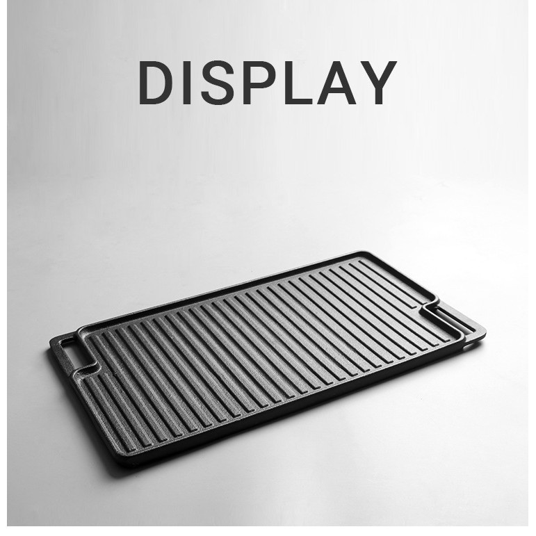 Rectangle Cast Iron Skillet - Pre-Seasoned Cast Iron Pan - Cast Iron ...