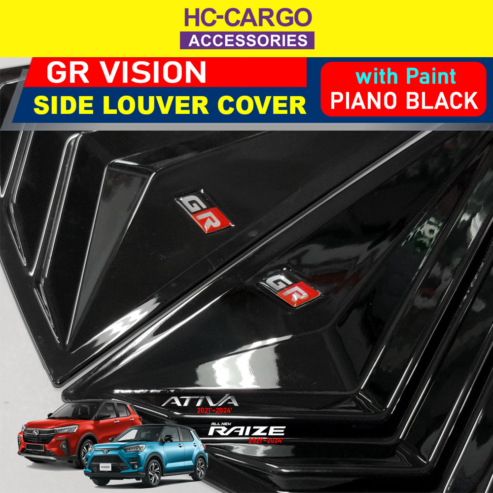 Perodua Ativa Toyota Raize Rear Side Louver GR Mustang Cover Window ...