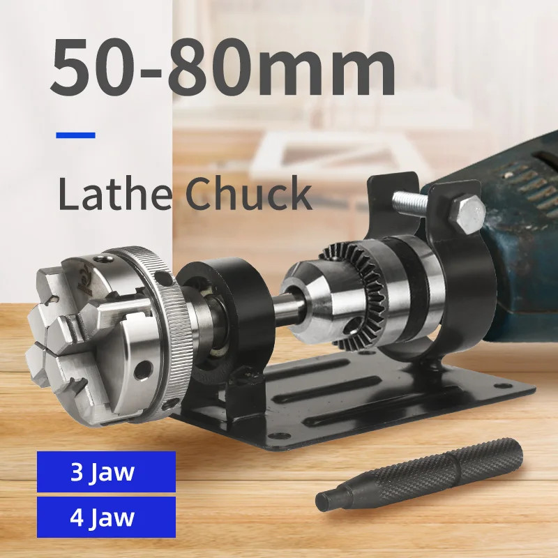 Lathe Chuck 3/4 Jaw Chuck Self-centering DIY Lathe Chuck Wood 50mm 65mm ...