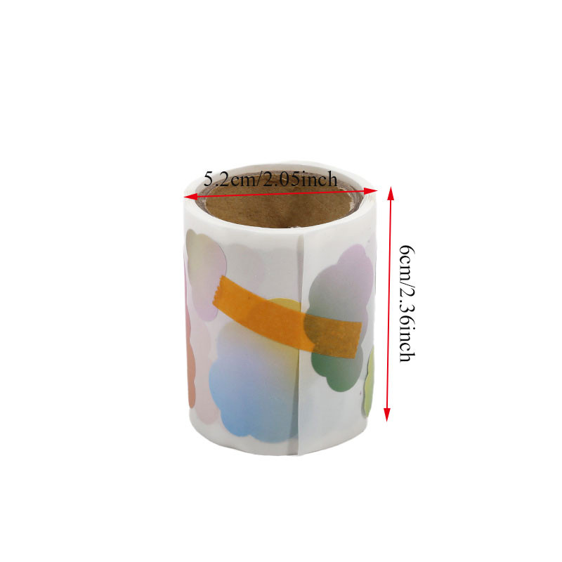 (HK)100 Pcs/Roll Gradient Cloud Sticker Pulling Convenience Sticker ...