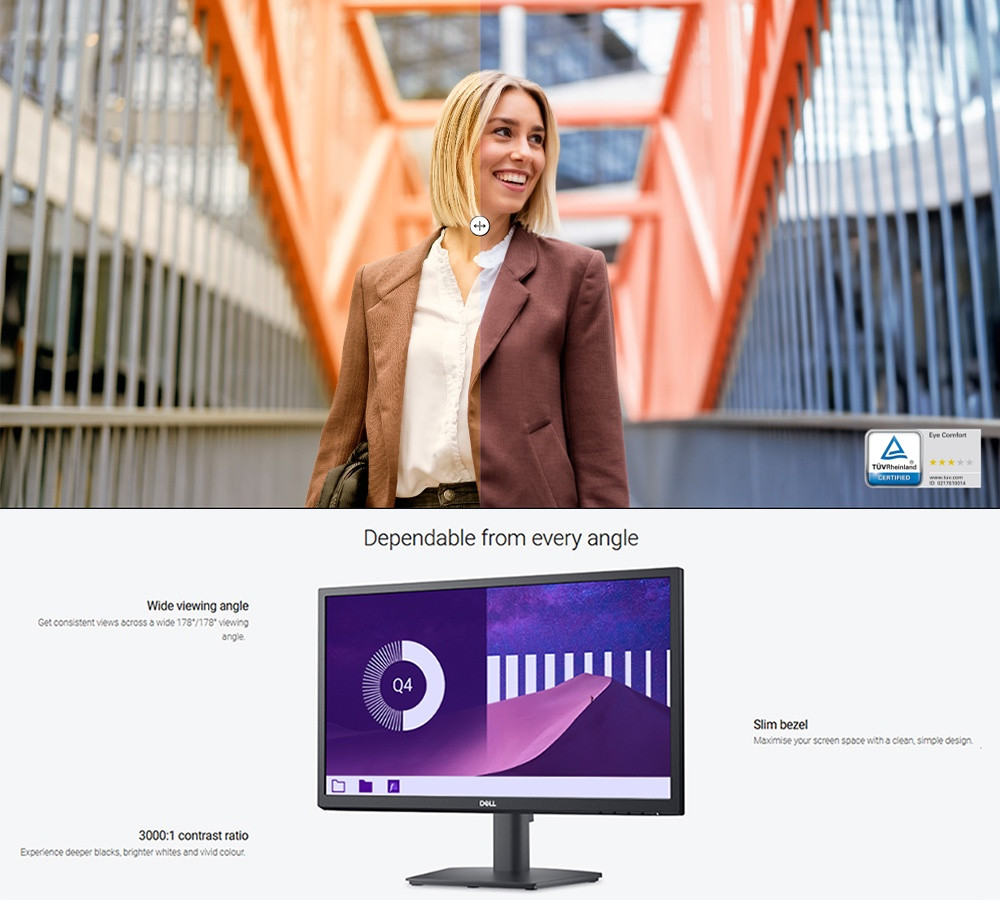 Dell E2225H E2225HS E2425H E2425HS E2725H 22" 24" 27" FHD 1920 x 1080 ...