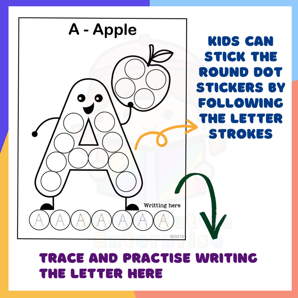 Do a dot Buku Aktiviti Huruf Prasekolah A–Z | ABC Montessori Alphabet ...