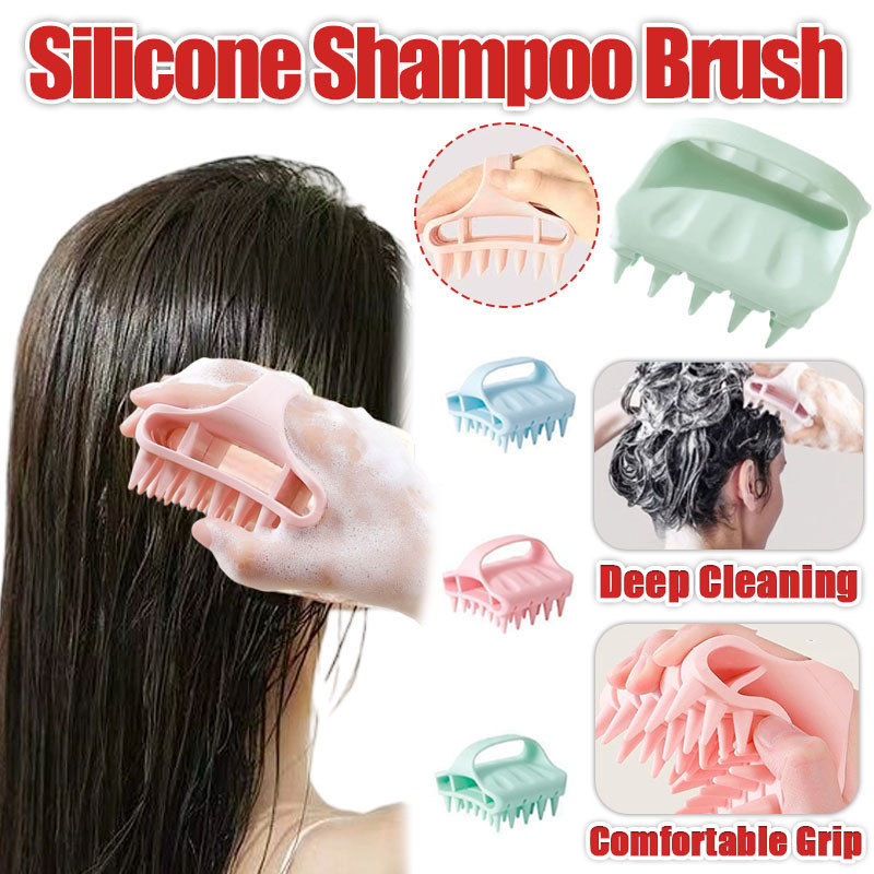 Hair Scalp Massager Silicone Shampoo Brush Scalp Bath Brush Silicone ...