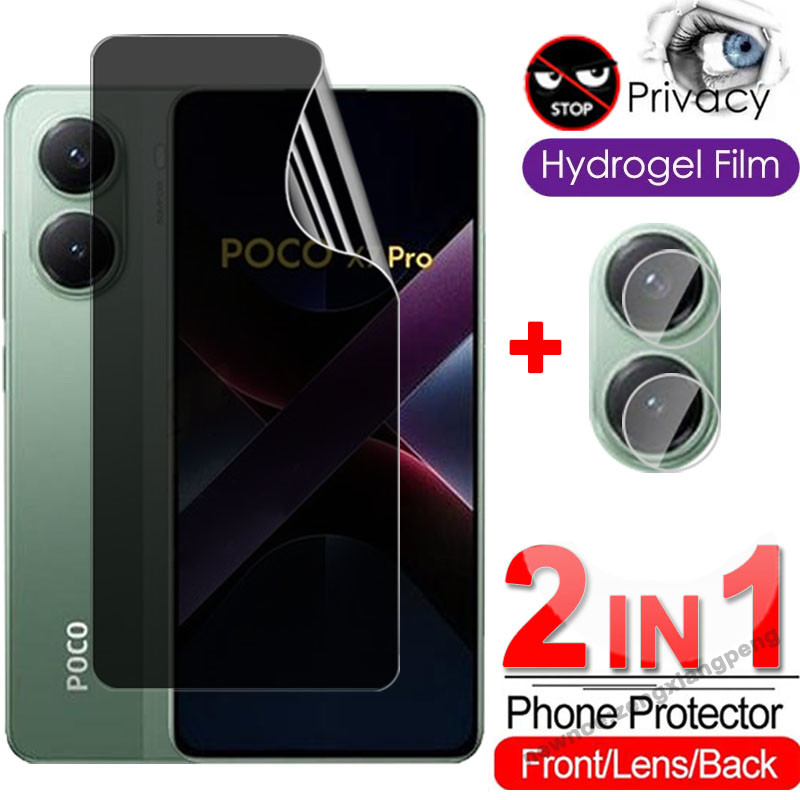 Poco X7 Pro 5G 2025 2in1 Anti-Peep Soft Screen Protector For Xiaomi ...