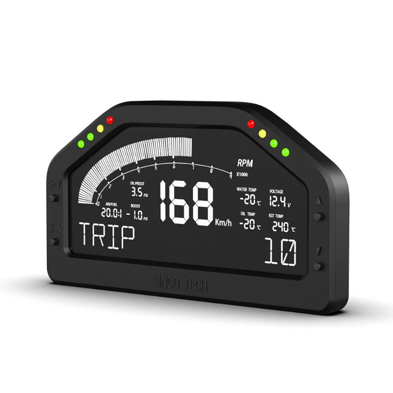 DO926 Car Race Dash Dashboard LCD Digital Display Gauge Waterproof Car ...