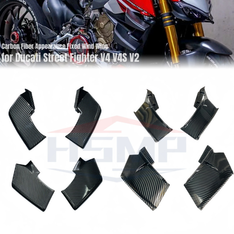 for Ducati Street Fighter V4 V4S V2 Carbon Fiber Appearance Fixed Wind ...