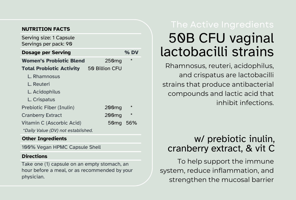 ON Pure Form Pre + Probiotic for Women 50 Billion CFU Vaginal Probiotic ...