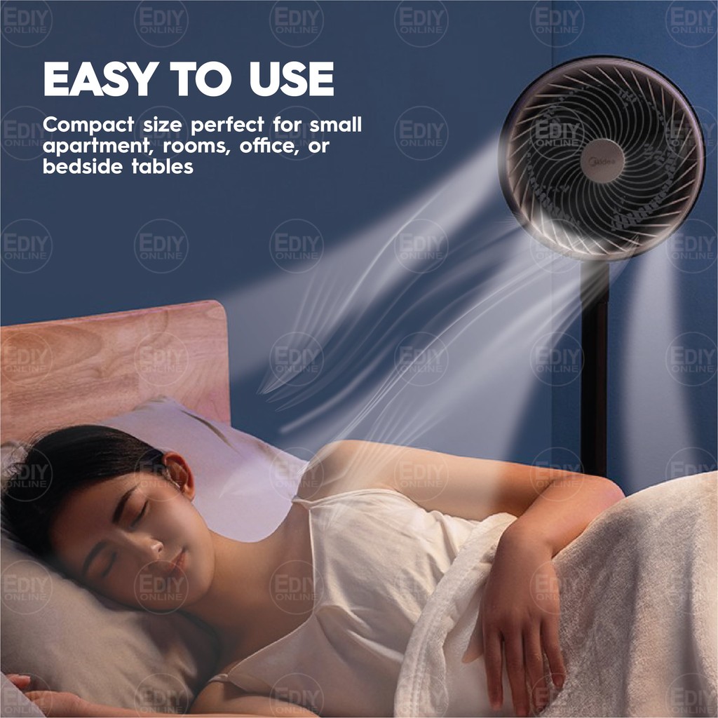 SIRIM 】 HOMELUX HSF-112PW(C) Turbo Powerful Circulation 12'' Stand Fan ...