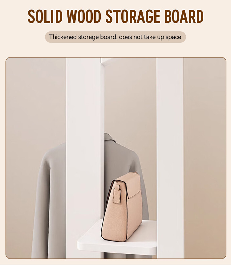 MOK 165cm Cermin 360 ° Rotating Chassis Glass+Clothes Rack+Storage Rack ...