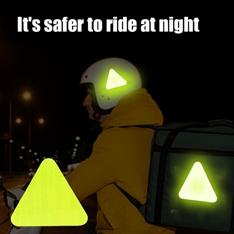 Car Triangle Reflective Sticker - For Auto Bumper Trunk - Night Safety ...