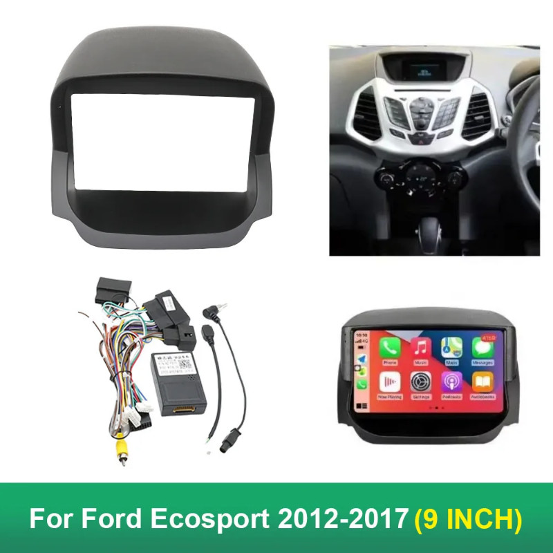 9 Inch Car Fascia Frame Adapter Canbus Box Decoder Android Radio Dash ...