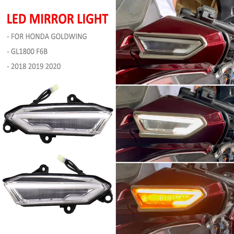 Motorcycle LED Front Side Rearview Mirror Sequential Turn Signal ...