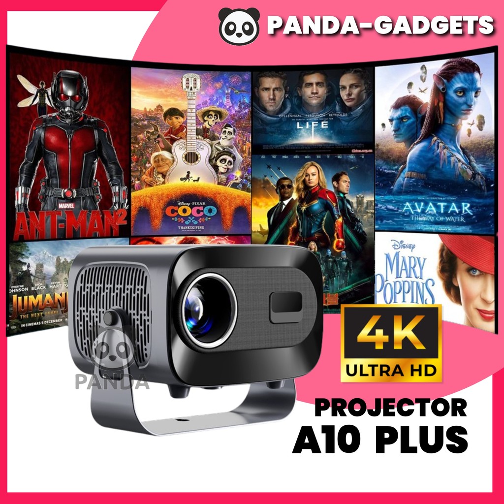 🔥2025🔥 TERBARU A10 Plus Smart LED Projector Android 11 Dual WIFi Auto ...