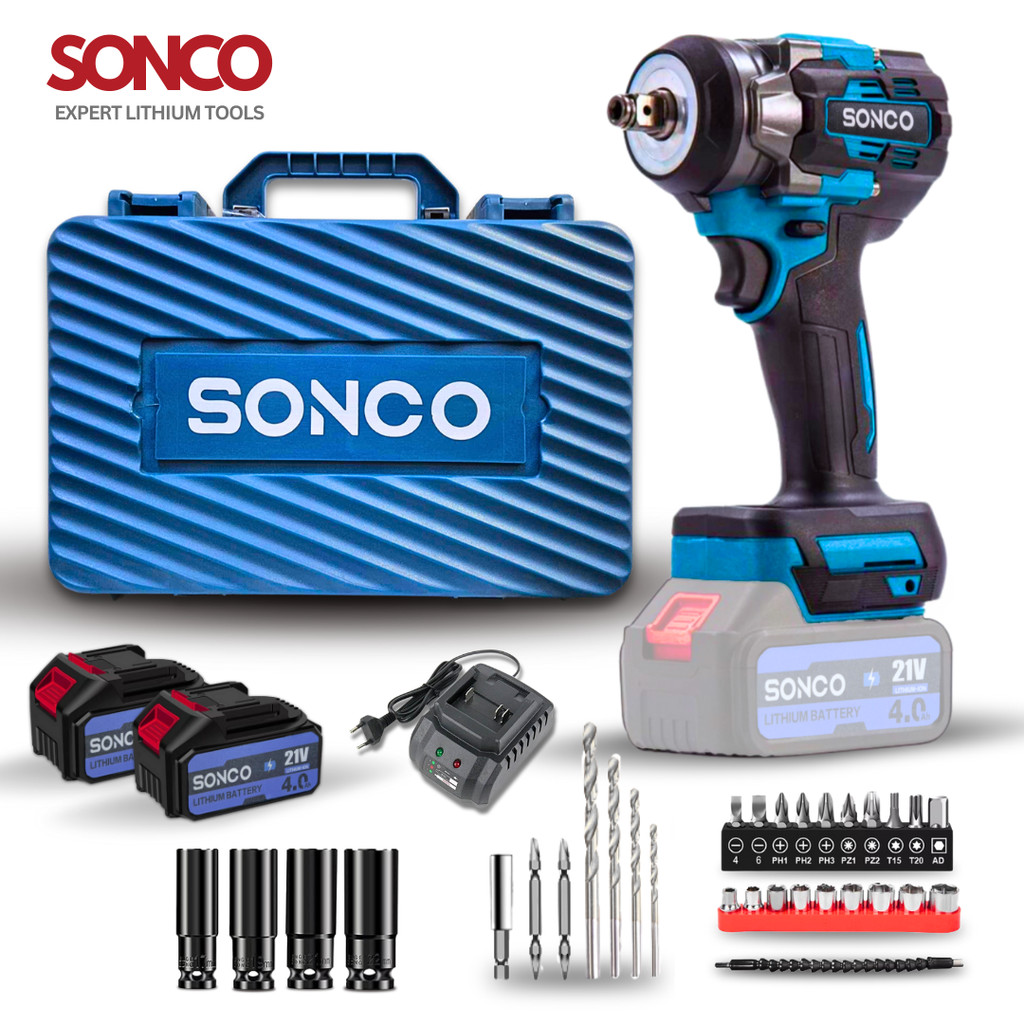 SONCO MIV-55 High Torque Brushless Cordless 3 in 1 Impact Wrench Driver ...