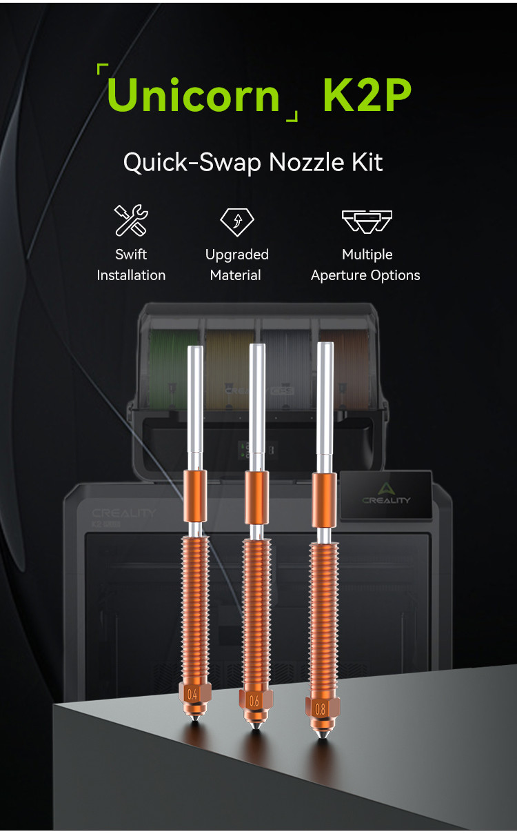 Creality Quick Swap Nozzle for K2 Plus Nozzle , 3D Printer Hardened ...