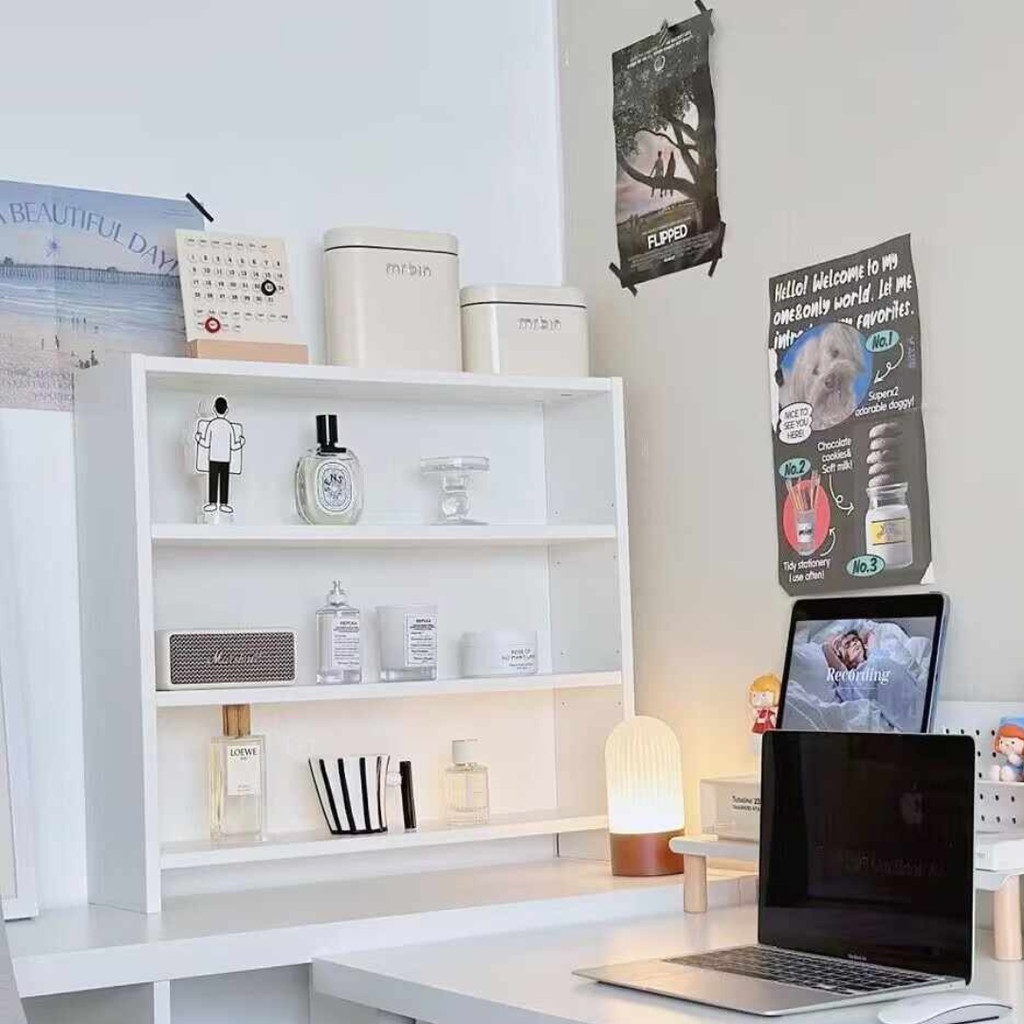 Tabletop elevated shelf drawer-type portable storage shelf, home ...